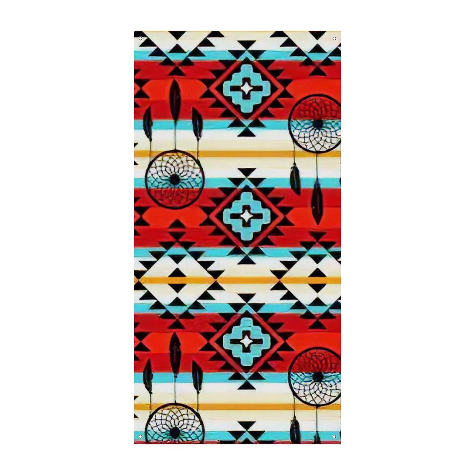 Native Ameri-can Pattern Door Cover Banners Flag Hanging Backdrop Sign ...