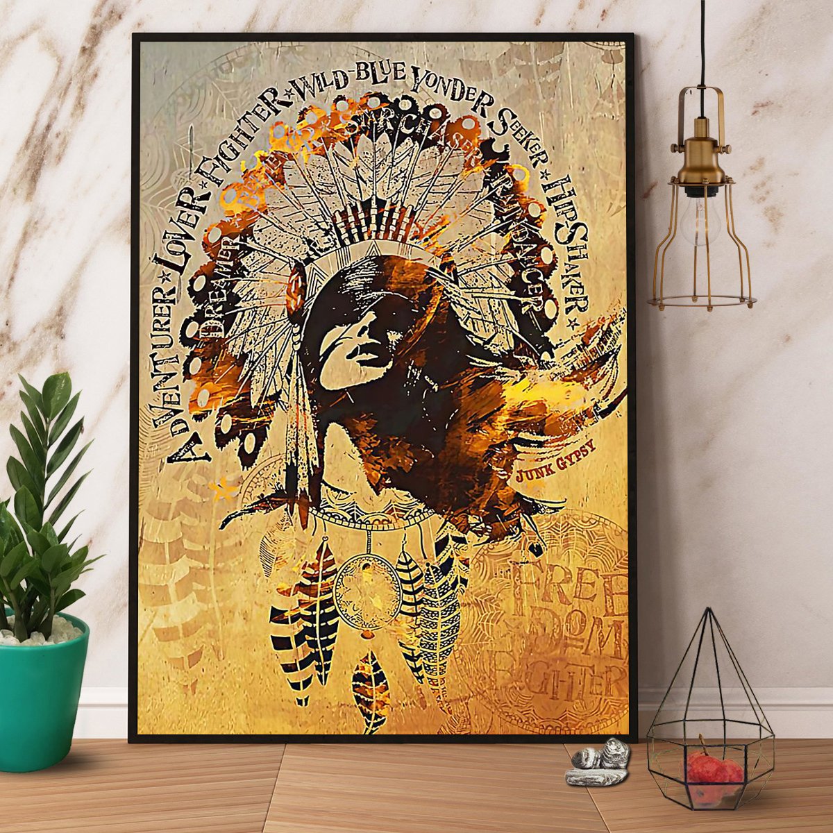 Native American Adventurer Lover Fighter Paper Poster No Frame Matte Wall Art Decor 16 x 24 Inch ...