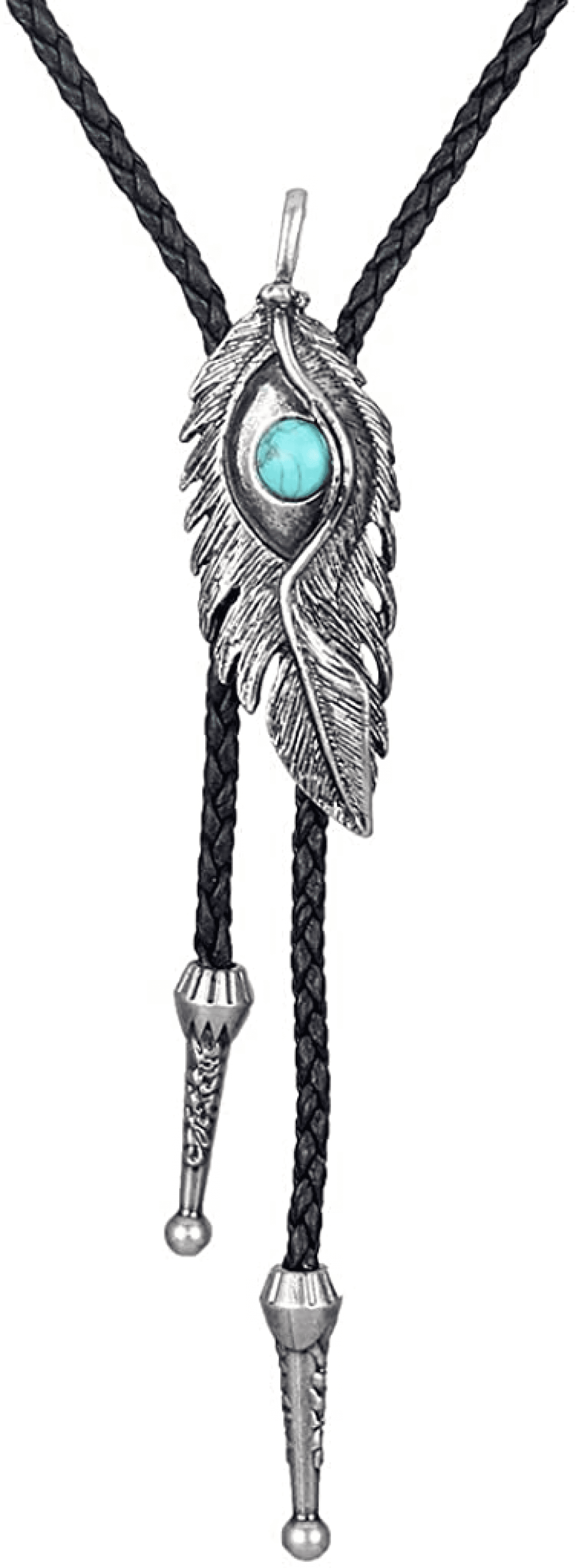 Native American Bolo Tie Rodeo Cowboy Leather Necktie Western Necklace ...