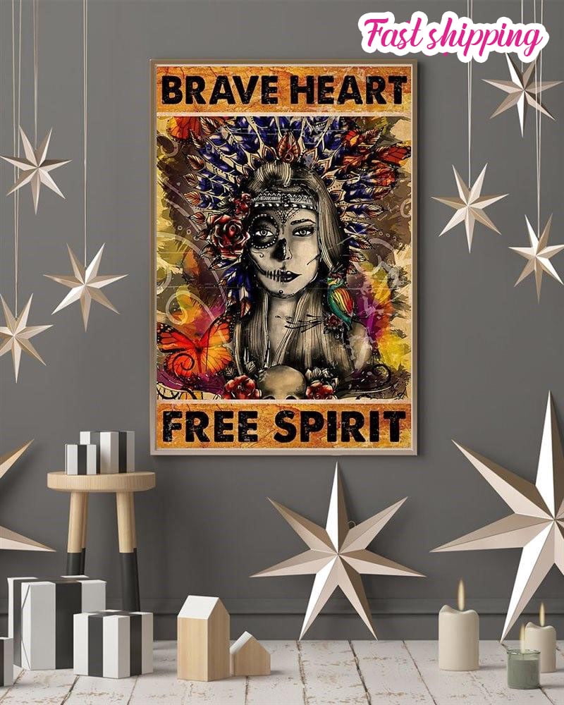 Native American Brave Heart Free Spirit Vintage Vintage Home Poster ...