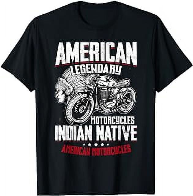 Native American Classic Motorcycle Indian for Old Biker Gift T-Shirt ...