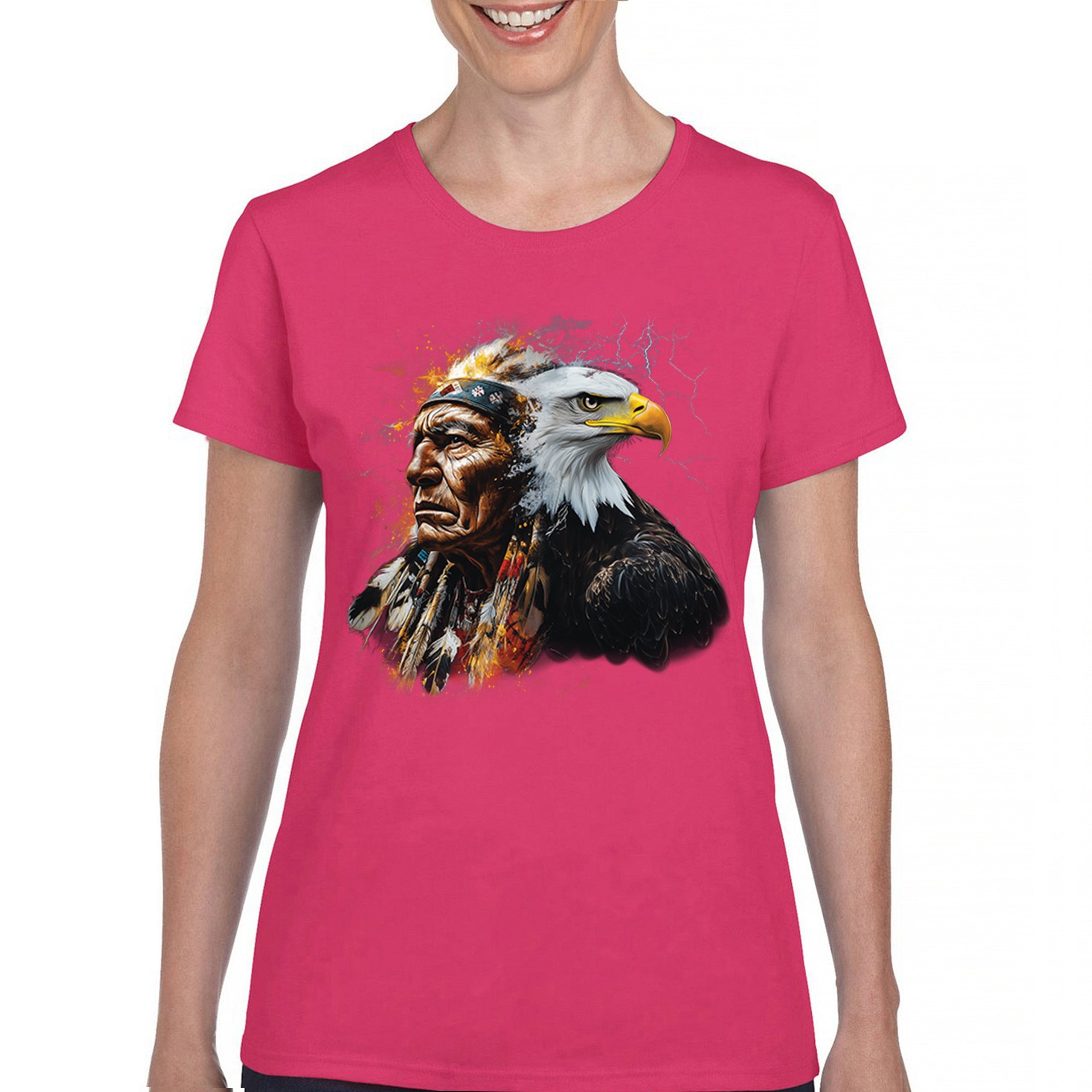 Native American Eagle Chief T-Shirt Spirit Warrior Nature Totem ...