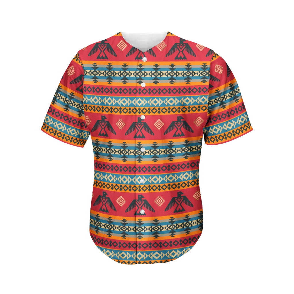 Native American Eagle Pattern Print Active Baseball Jersey for Men and ...