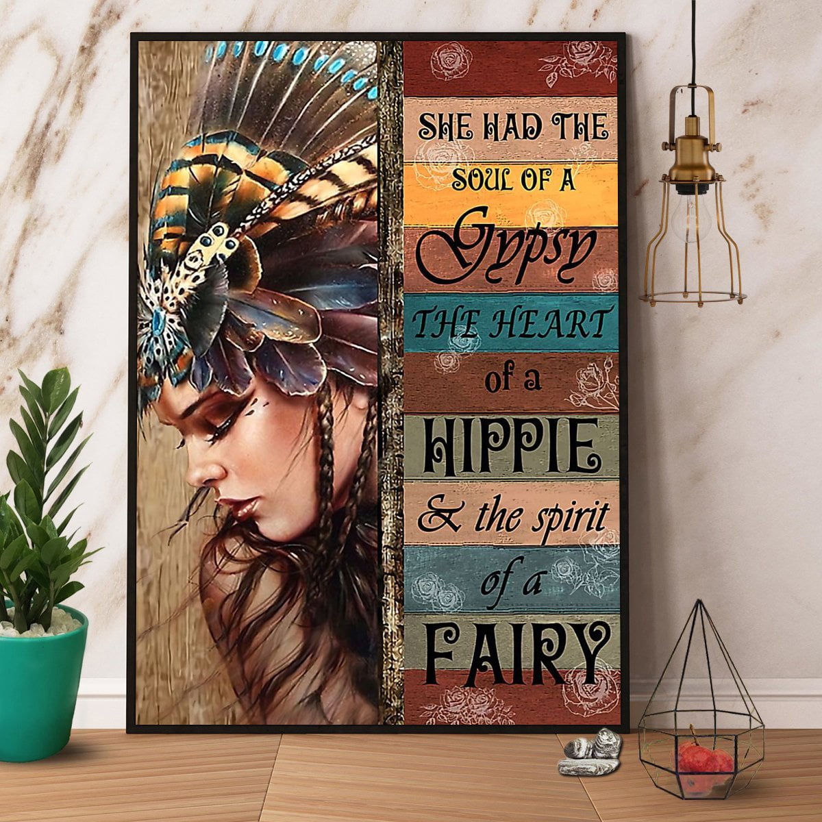 Native American Girl She Had The Soul Of A Gypsy Paper Poster No Frame ...