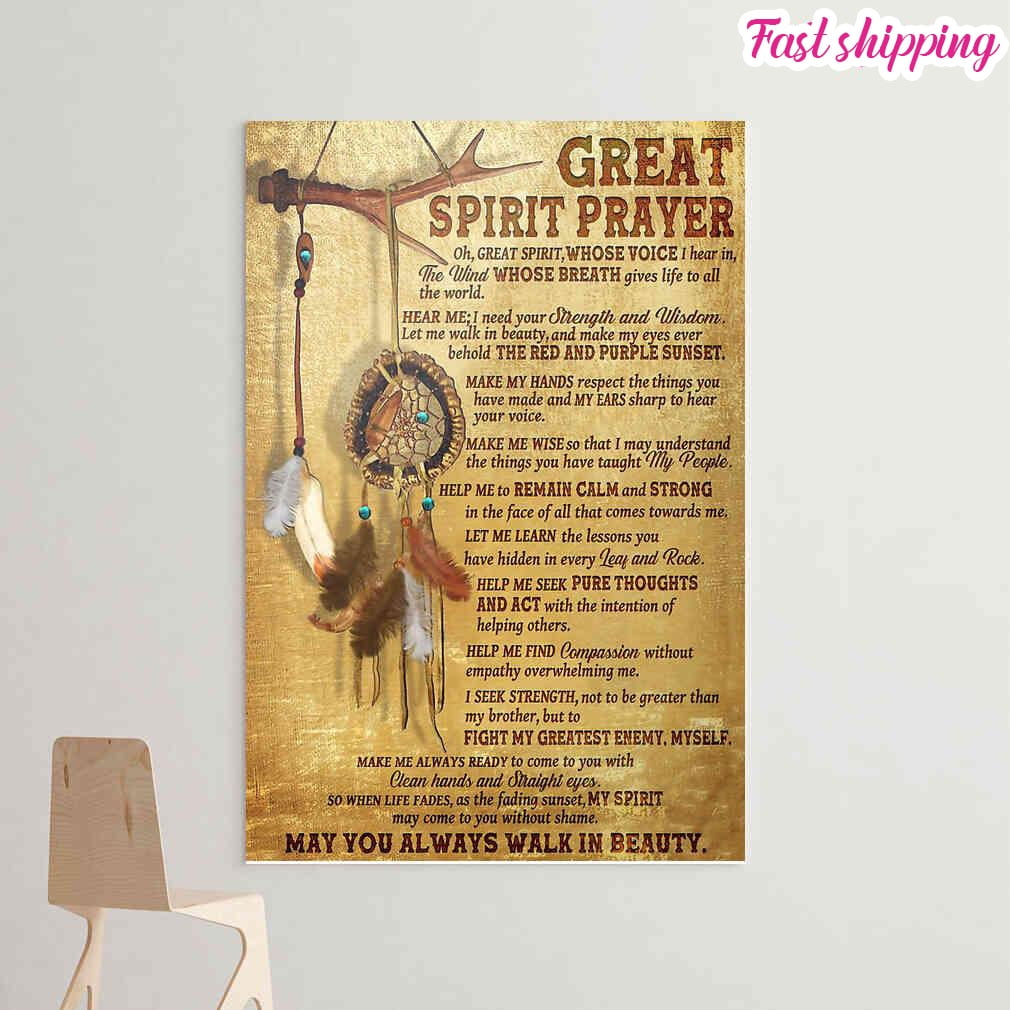 Native American Great Spirit Prayer Poster Prints Poster Wall Art ...