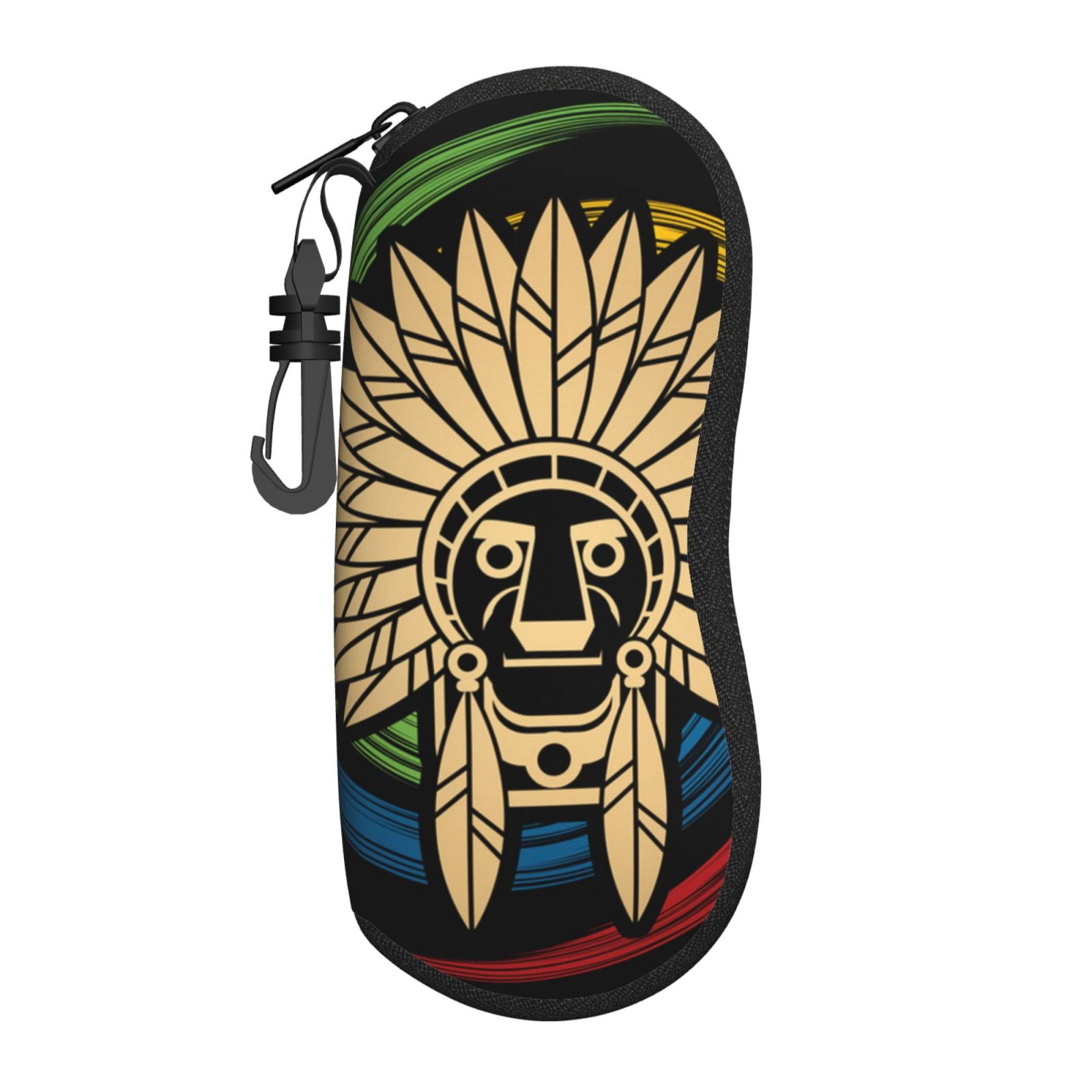 Native American Indian Chief Head Face Sunglasses Case Travel Zipper ...
