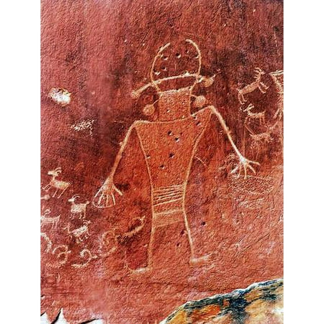 Native American Indian Fremont Petroglyphs Sandstone Mountain Capitol ...
