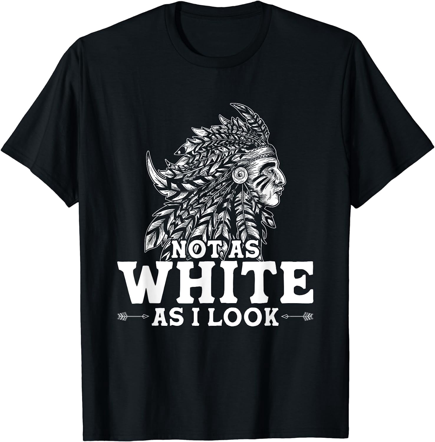 Native American Indian Old Man With Native Blood T-Shirt Black Large ...