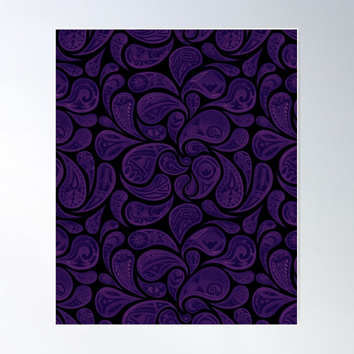 Native American Inspired Purple Paisley Pattern Digital Illustrations ...
