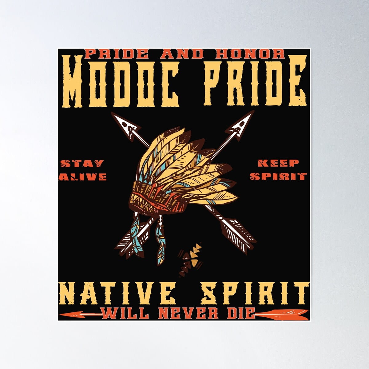 Native American -Modoc Pride Poster Wall Art, Modern Wall Decor For ...