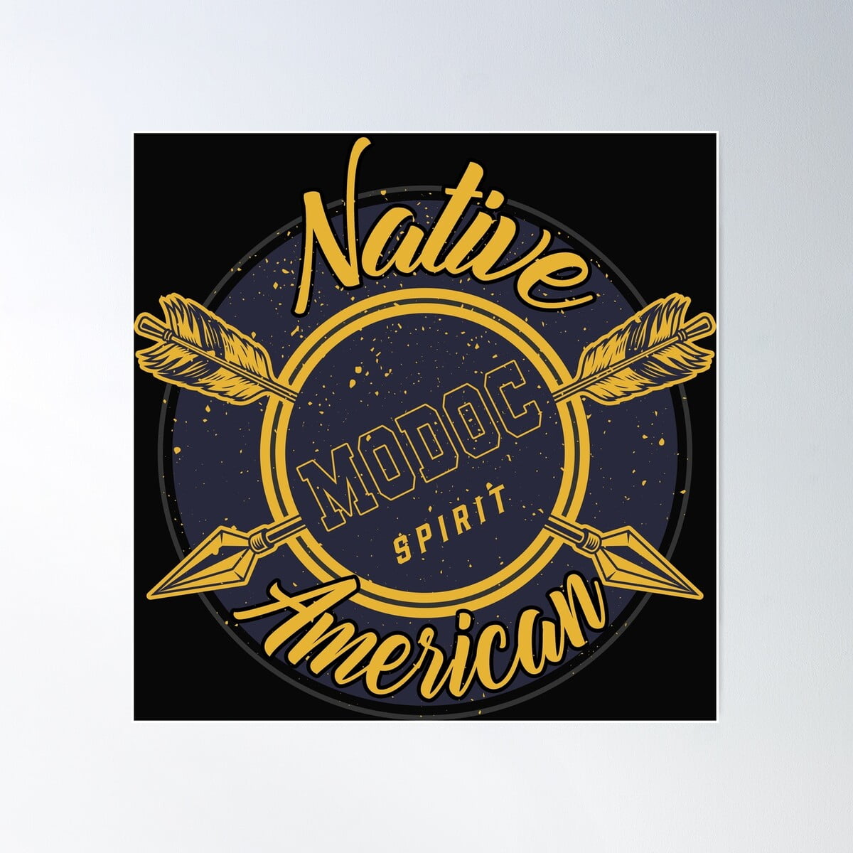 Native American Modoc Spirit Poster Wall Art, Modern Wall Decor For ...
