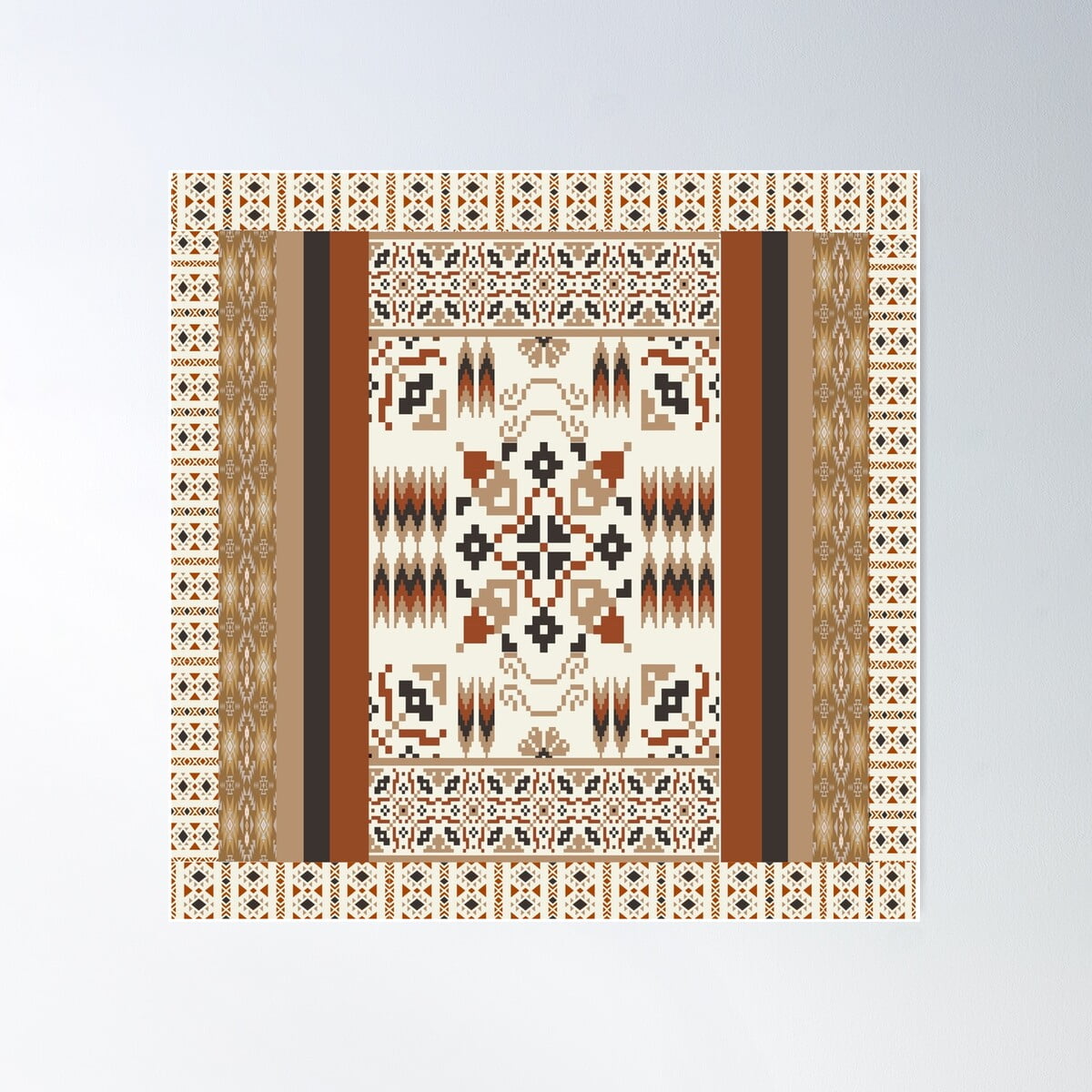 Native American Pattern - Aztec Poster Wall Art, Modern Wall Decor For ...