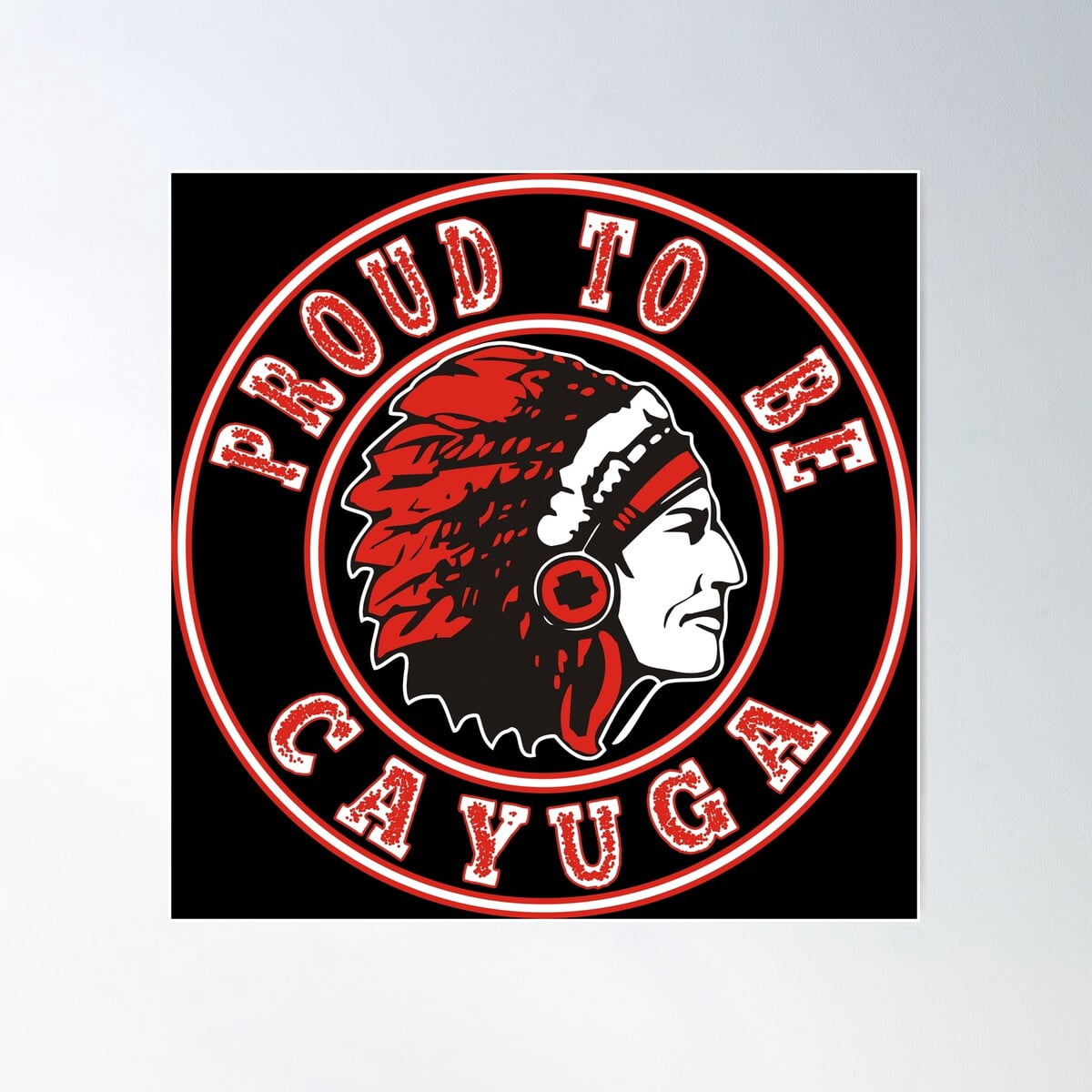 Native American - Proud To Be Cayuga Poster Wall Art, Modern Wall Decor ...