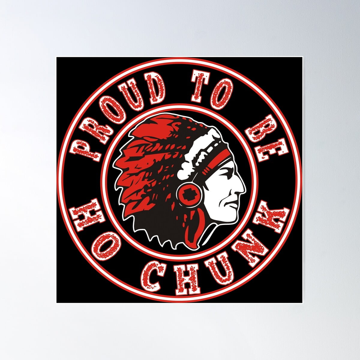 Native American - Proud To Be Ho-Chunk Poster Wall Art, Modern Wall ...