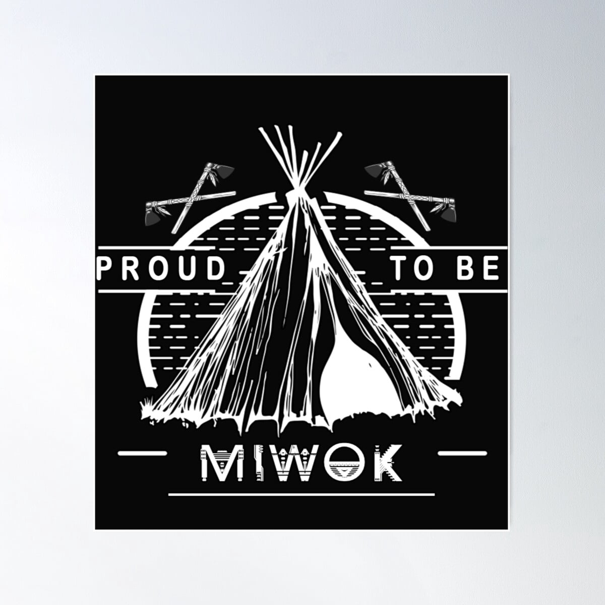 Native American - Proud To Be Miwok Poster Wall Art, Modern Wall Decor ...