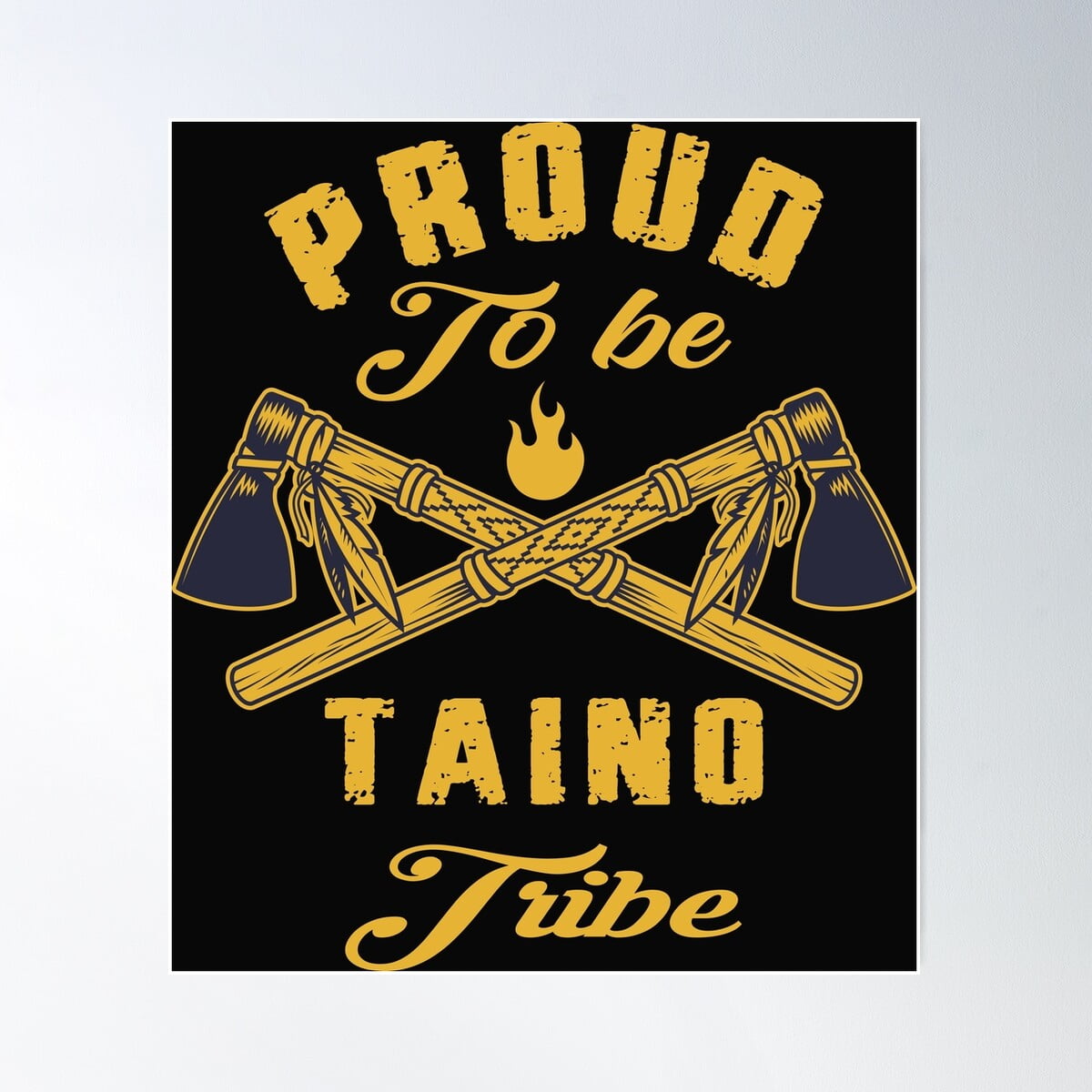 Native American - Proud To Be Taino Tribe Poster Wall Art, Modern Wall ...