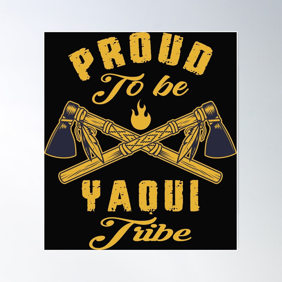 Native American - Proud To Be Yaqui Tribe Poster Wall Art, Modern Wall ...