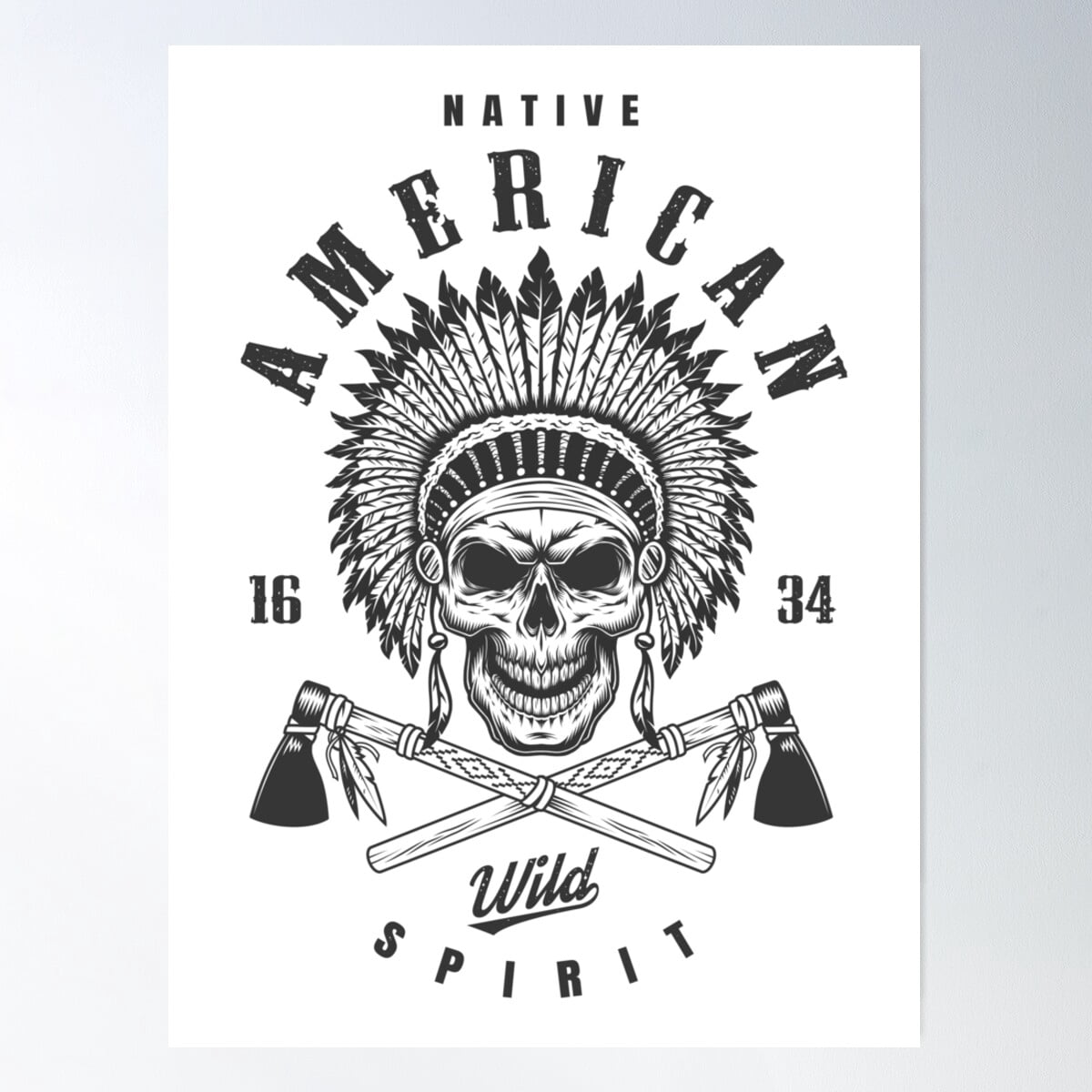 Native American Spirit Poster Wall Art, Modern Wall Decor For Living ...