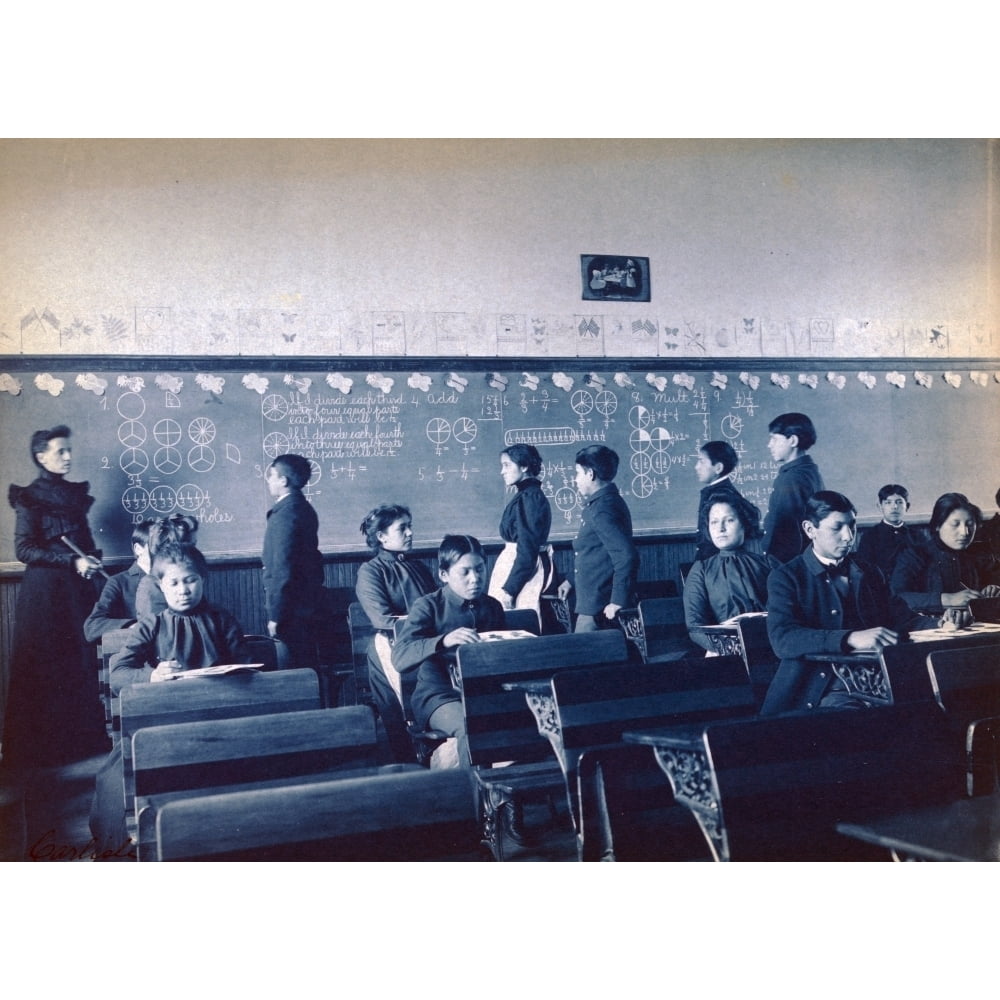 Native American Students During Mathematics Class At Carlisle Indian ...