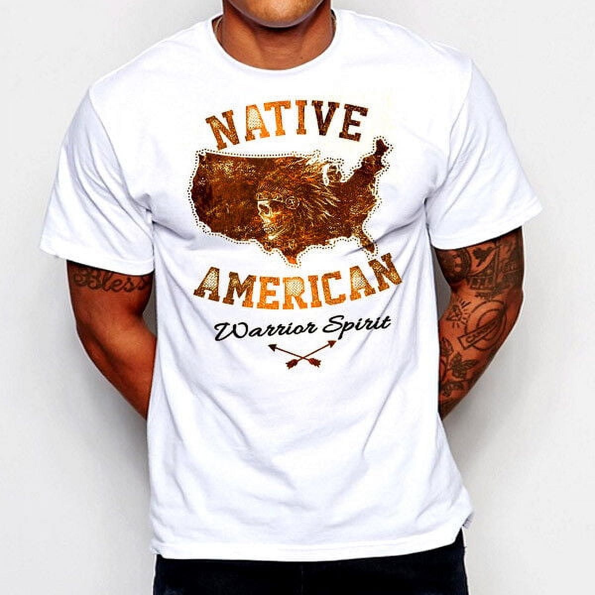 Native American T-Shirt Indian Chief Warrior Skull Western Apache ...