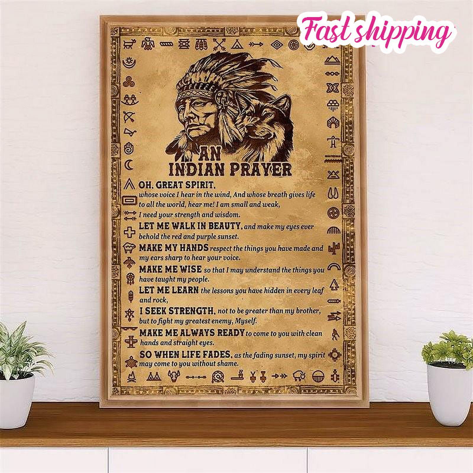 Native American Tribe An Indian Prayer American Indians Poster Wall Art ...