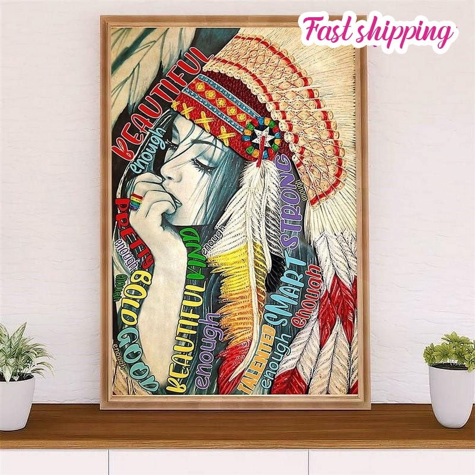 Native American Tribe Beautiful Enough American Indians Poster Wall Art ...