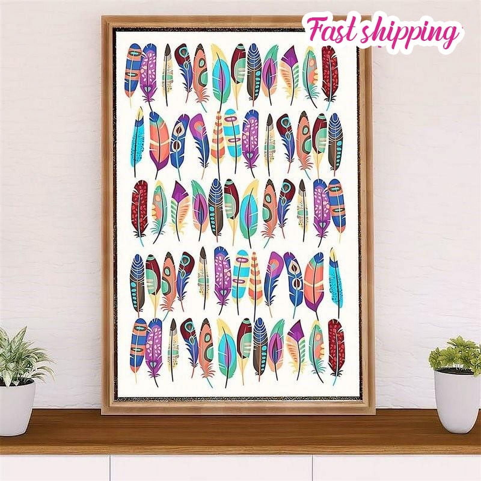 Native American Tribe Color Feather American Indians Poster Wall Art ...