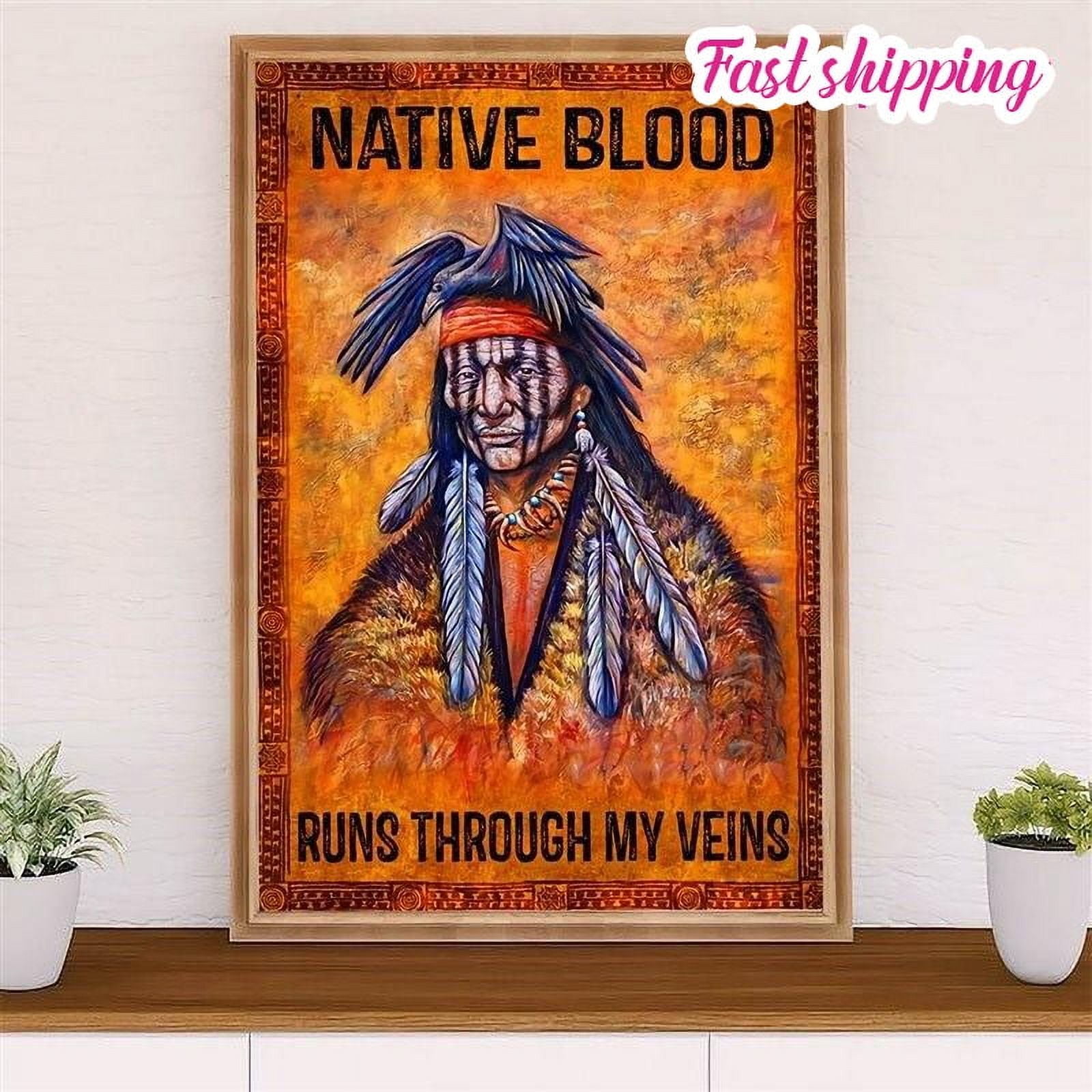 Native American Tribe Native Blood American Indians Poster Wall Art ...