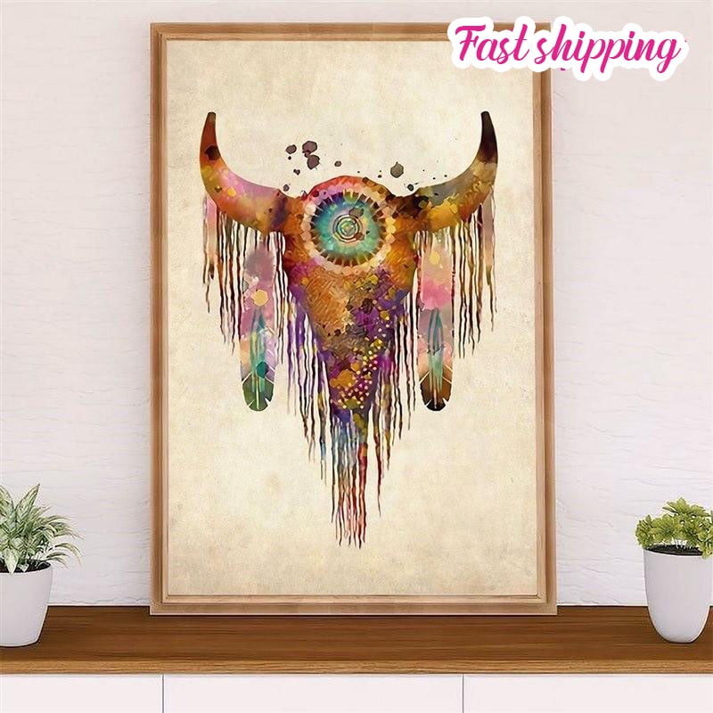 Native American Tribe Native Buffalo American Indians Poster Wall Art ...