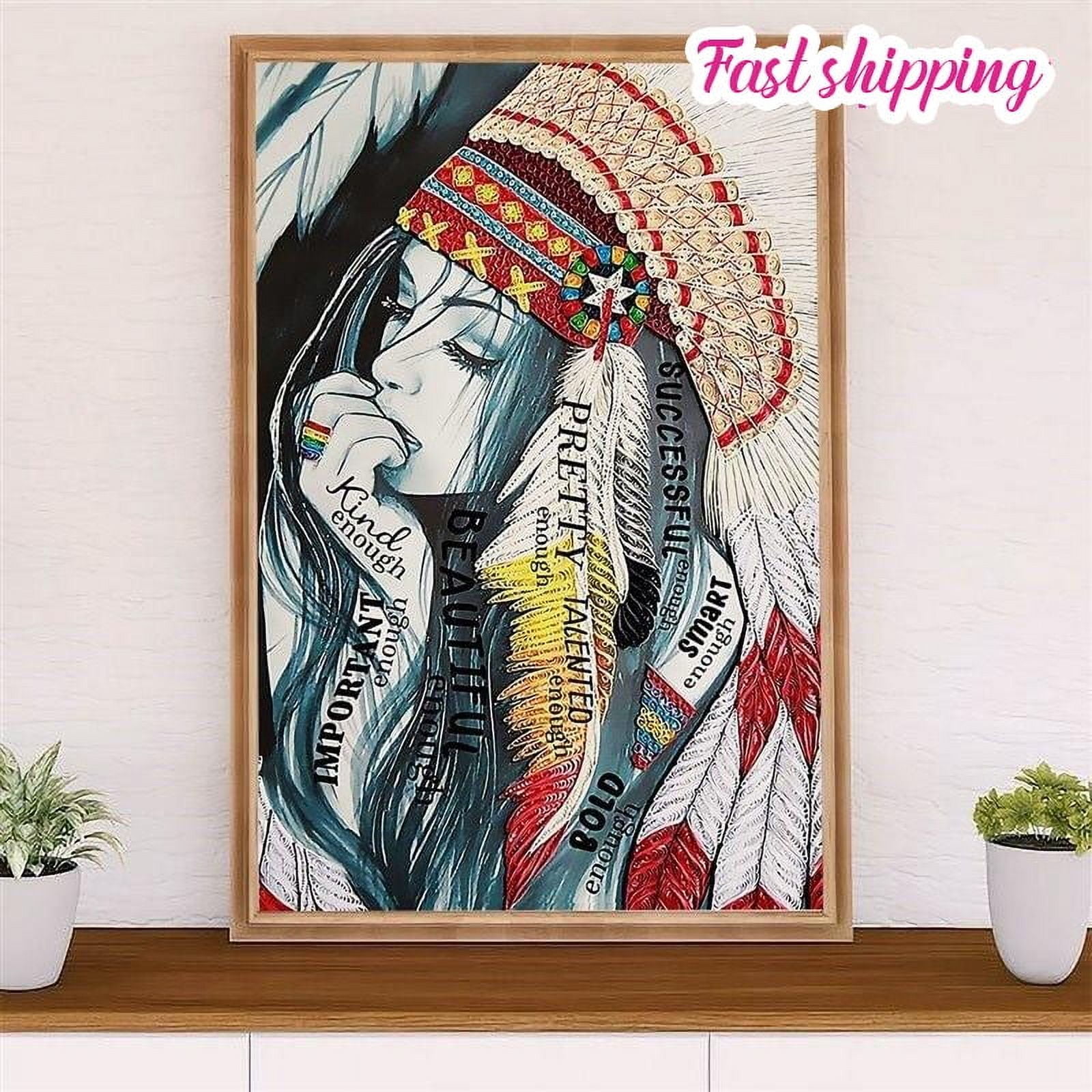 Native American Tribe Native Girl Smart Enough American Indians Poster ...