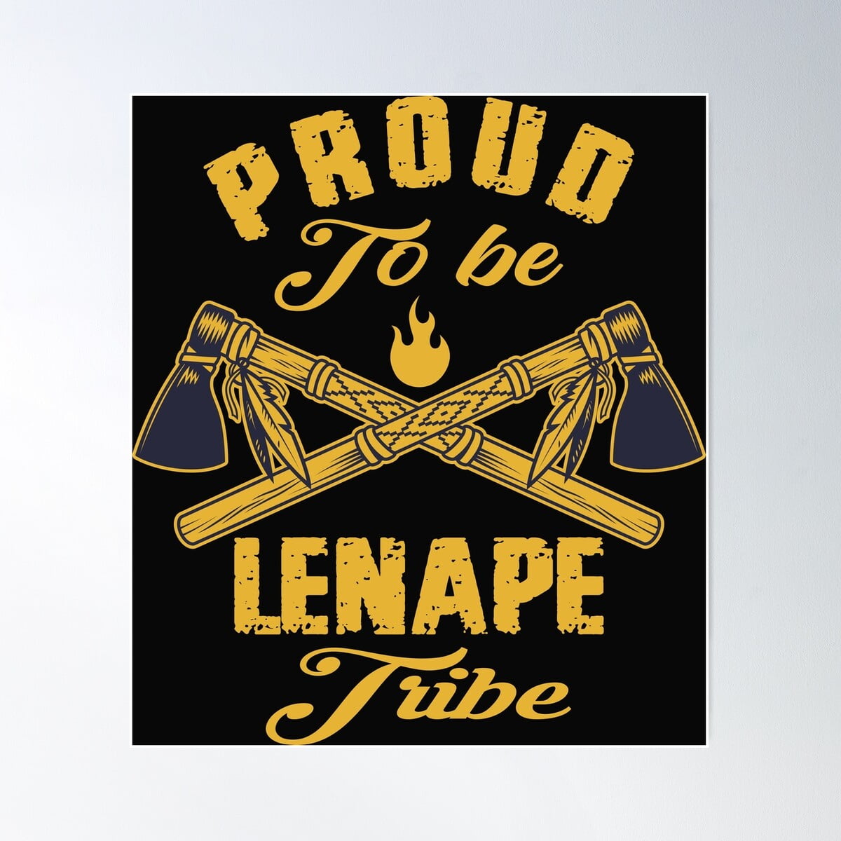 Native American Tribe - Proud To Be Lenape Poster Wall Art, Modern Wall Decor For Living Room ...