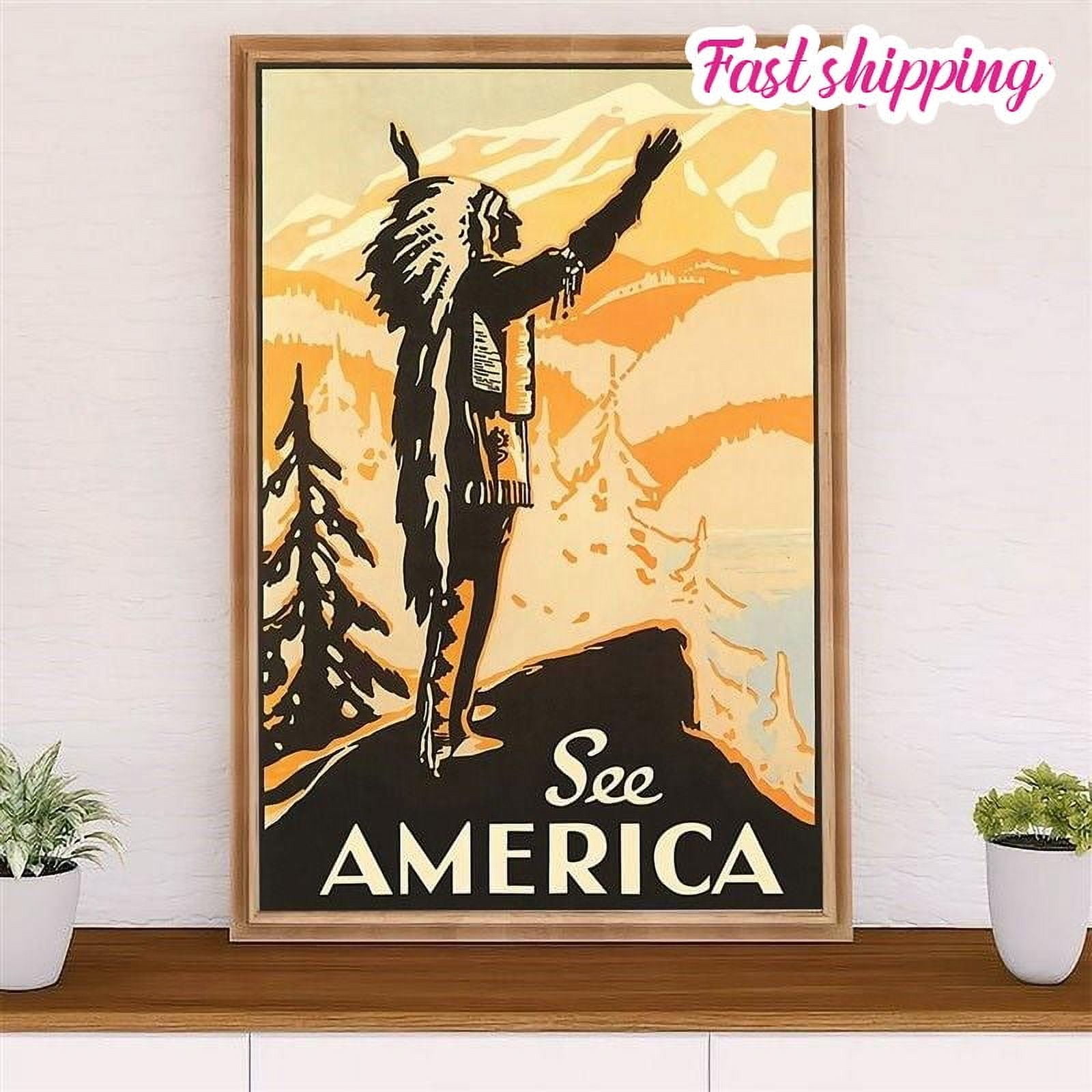 Native American Tribe See America American Indians Poster Wall Art ...