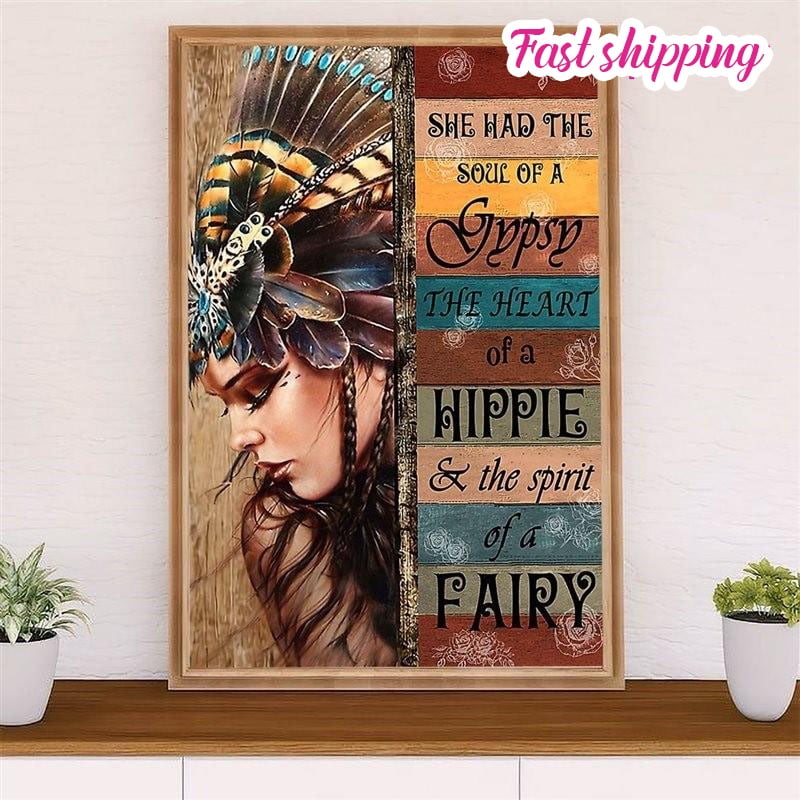 Native American Tribe Soul Of A Gypsy American Indians Poster Wall Art ...