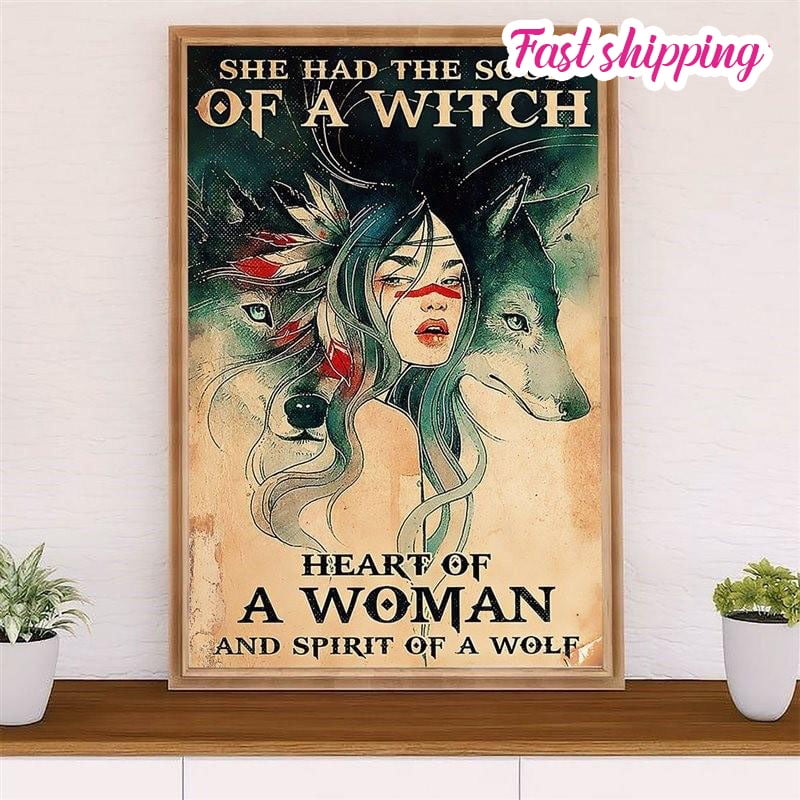 Native American Tribe Soul Of A Witch American Indians Poster Wall Art ...