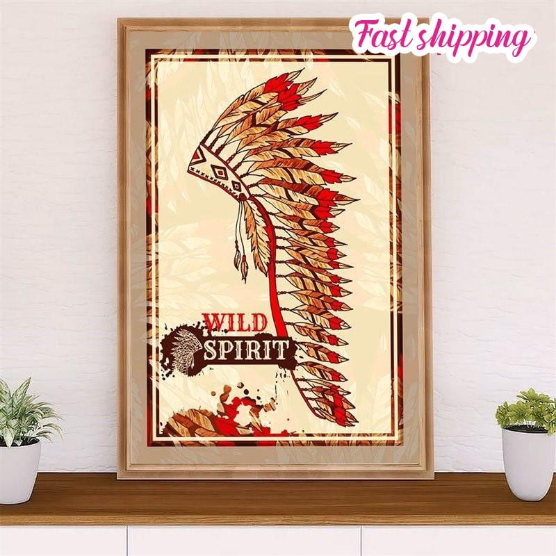 Native American Tribe Wild Spirit American Indians Poster Wall Art ...