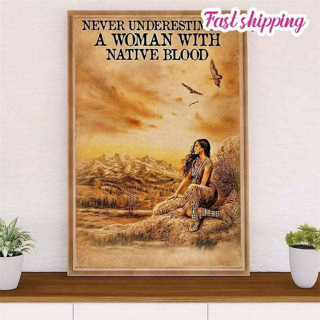 Native American Tribe Woman With Native Blood American Indians poster ...
