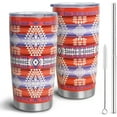 Native American Tumbler with Lid and Straw, 20oz Vacuum Insulated ...