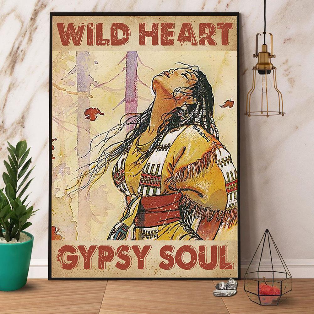 Native American Wild Heart Gypsy Soul Paper Poster No Frame Matte Wall ...