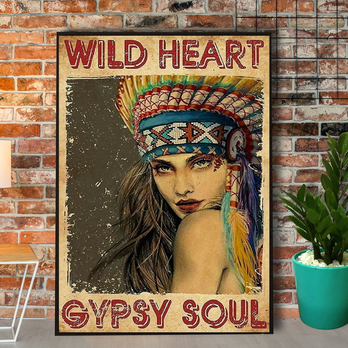 Native American Wild Heart Gypsy Soul Vertical Paper Poster No Frame 11 ...