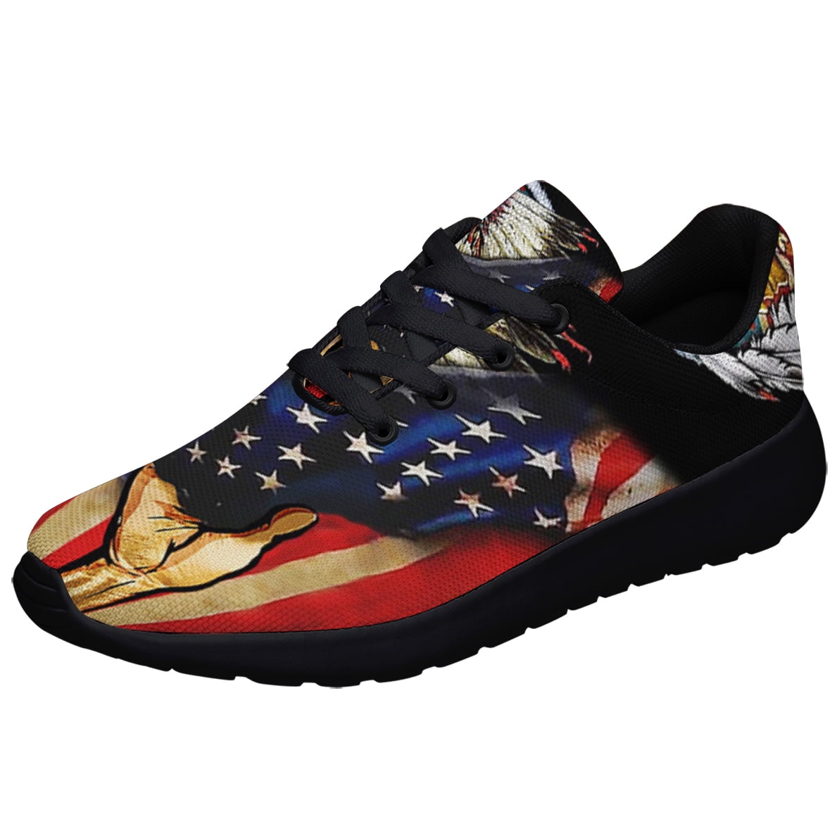 Native American flag Shoes Sneakers for Women Men Black Size 13 ...