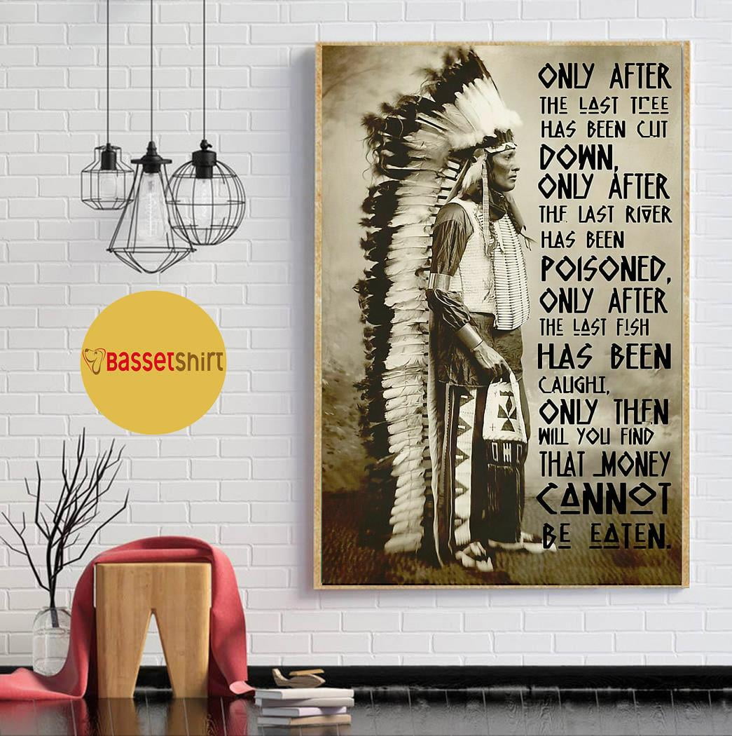 Native American only after cree prophecy poster 11 x 17 Inch Poster ...