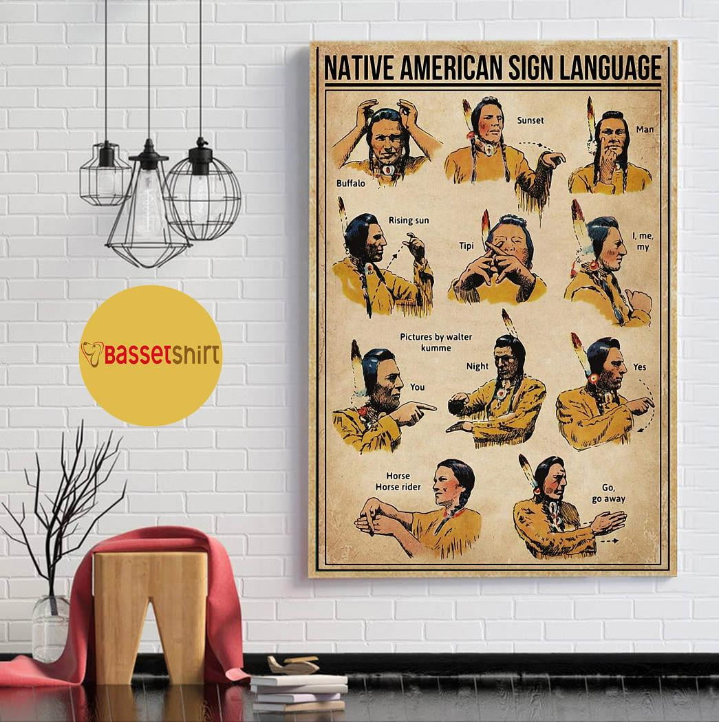 Native American sign language poster 16 x 24 Inch Poster - Walmart.com