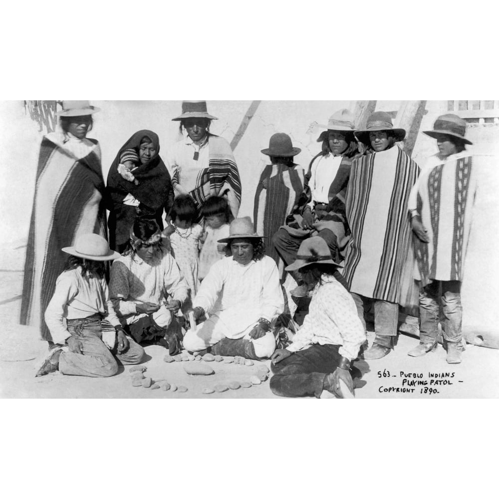 Native Americans Games 1890. Npueblo Playing A Traditional Game Of ...