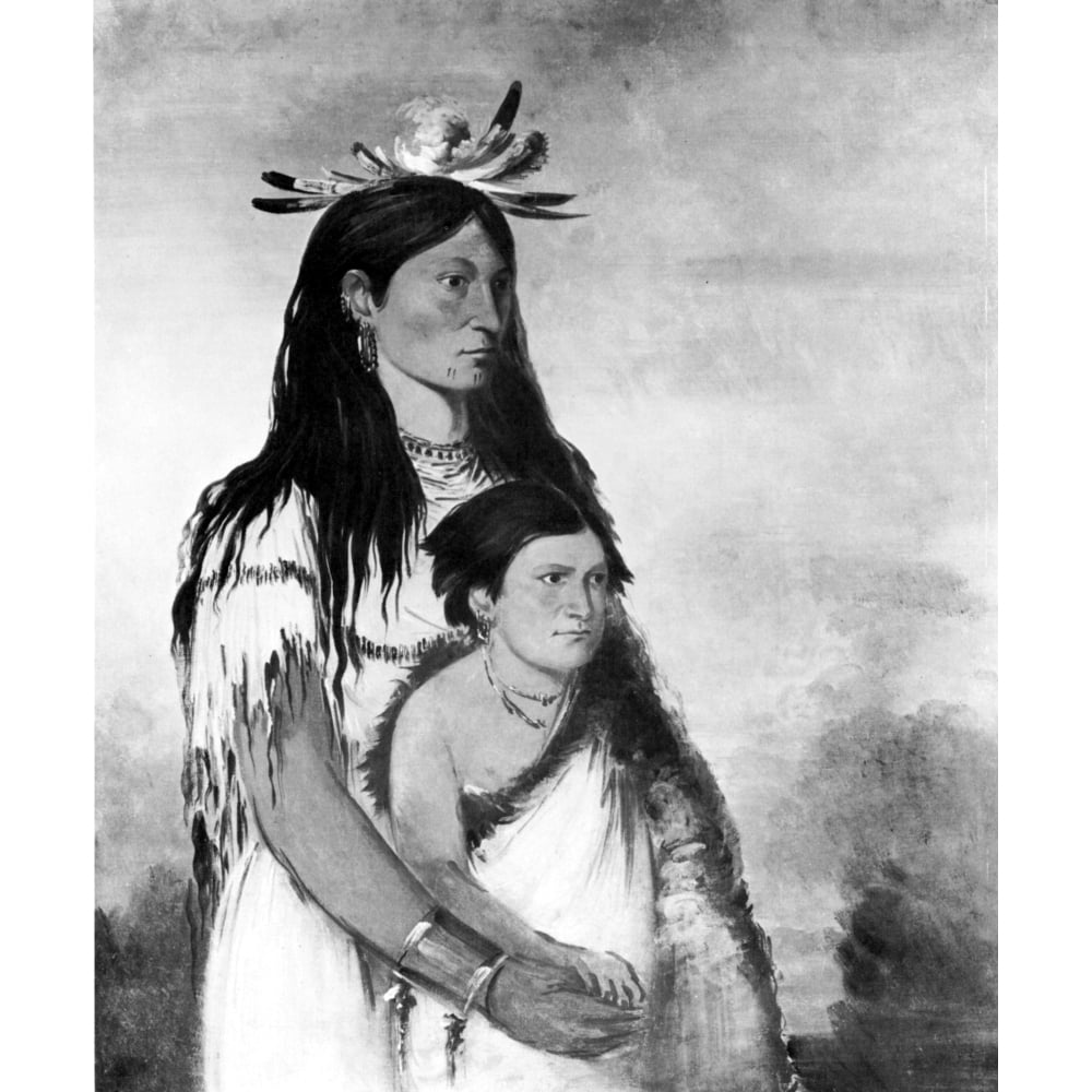 Native Americans Kiowas 1834. Nthunderer And White Weasel. Kiowa Tribe ...