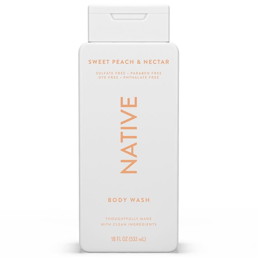 Native Body Wash Sweet Peach & Nectar 18.0 fl oz Pack of 2 - Walmart.com