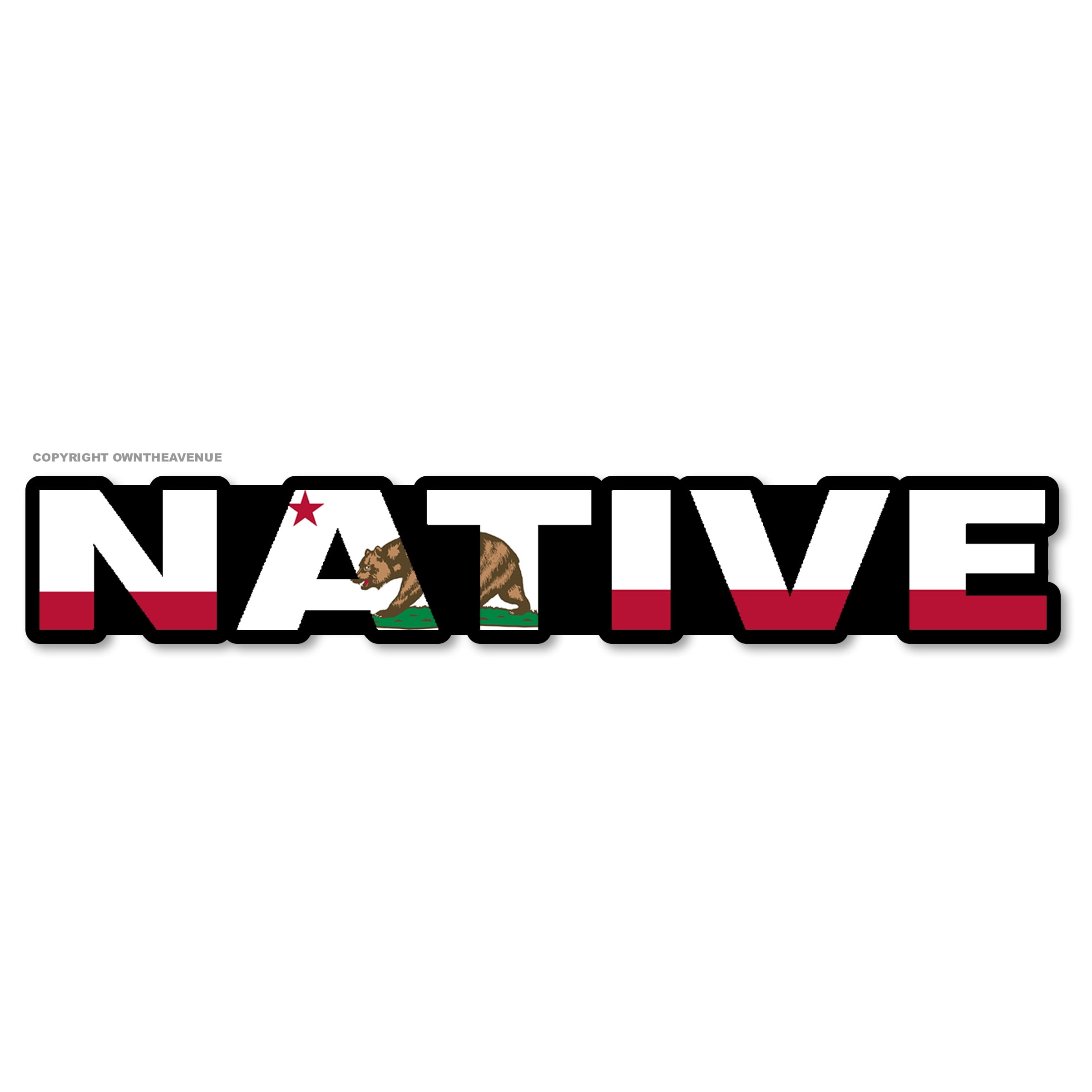 Native California Flag Car Truck Bumper Laptop Vinyl Sticker Decal ...