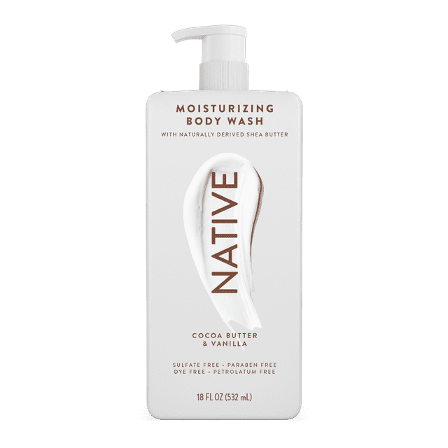 Native Cocoa Butter and Vanilla Body Wash 18 oz, 2 Pack, Sulfate-Free ...