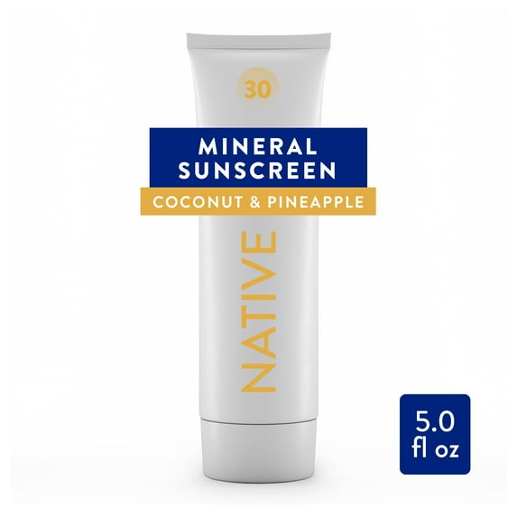 Native Mineral Sunscreen Lotion SPF 30 with Coconut and Pineapple ...