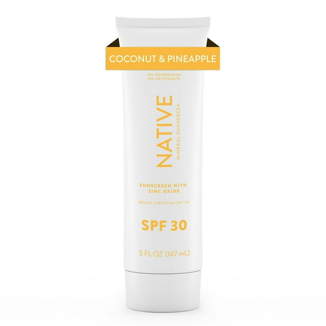 Native Dermatologist-Tested Mineral Sunscreen Lotion, Coconut ...