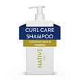 Native Curl Care Shampoo, 16.5 oz - Coconut Milk & Turmeric, Sulfate ...